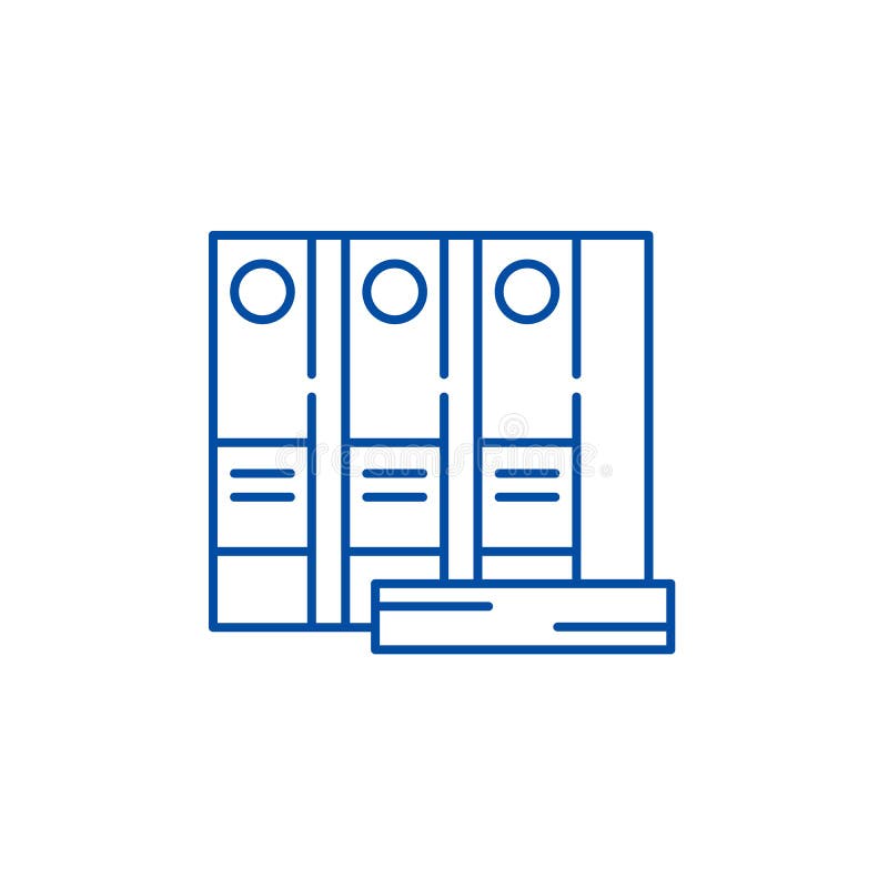 Office Folders Line Icon Concept. Office Folders Flat Vector Symbol ... Office Folders Line Icon Concept. Office Folders Flat Vector Symbol ...