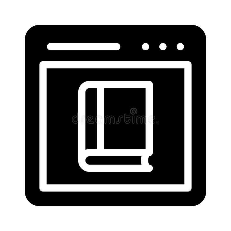 Web Book Vector Glyph Flat Icon Stock Illustration - Illustration of ...