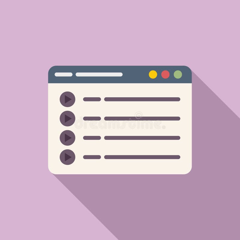 Playlist Interface Icon Simple Vector. Music Song List Stock Vector ...