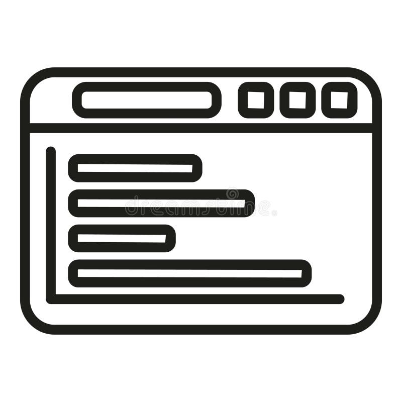 Web Online Report Icon Outline Vector. Business Document Stock Vector ...