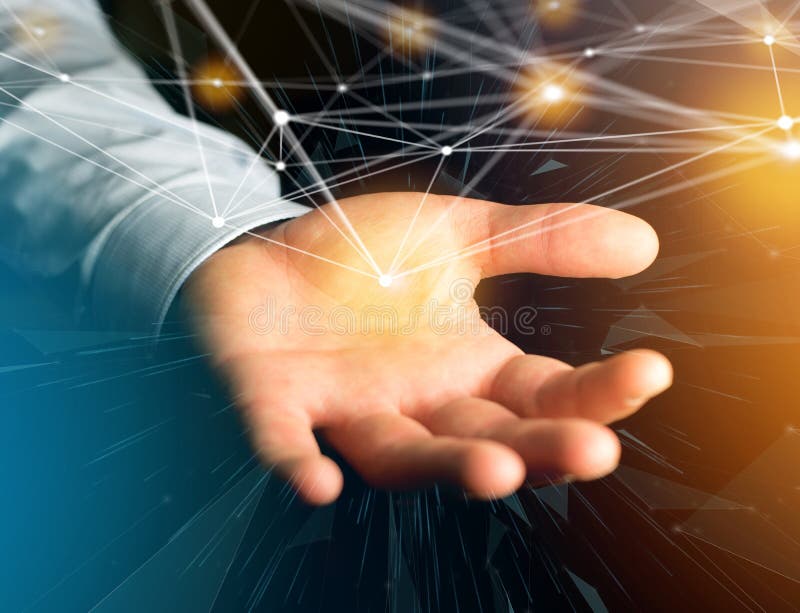 Web Operating System Screen and Network Connection Displayed on Stock ...