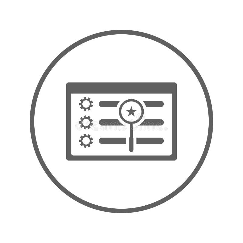 Web Optimization Icon. Gray Vector Graphics Stock Illustration ...