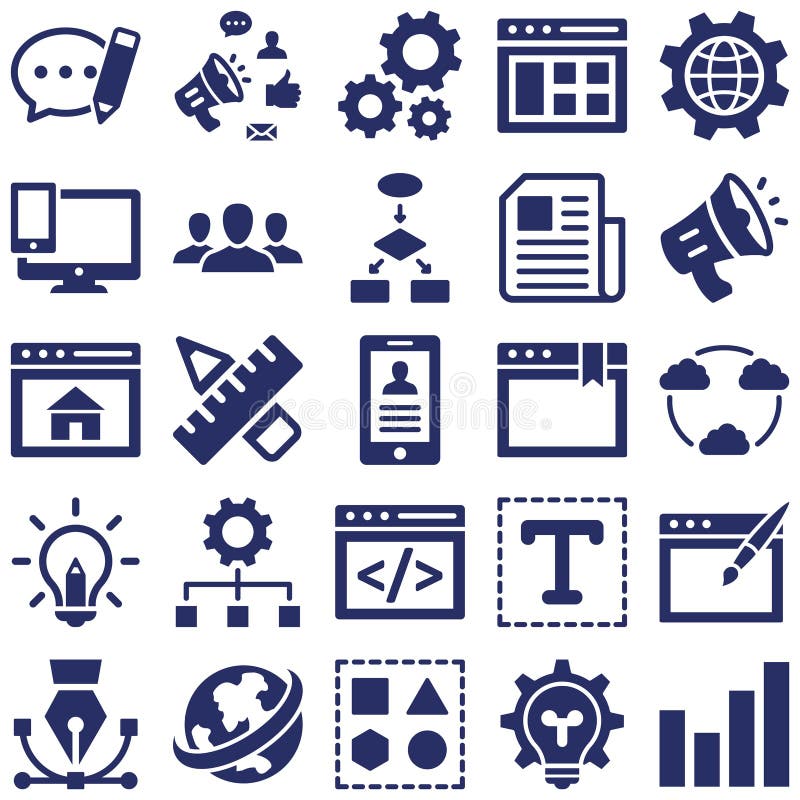 Web and Optimization Isolated Vector Icons Set Which Can Easily Modify ...