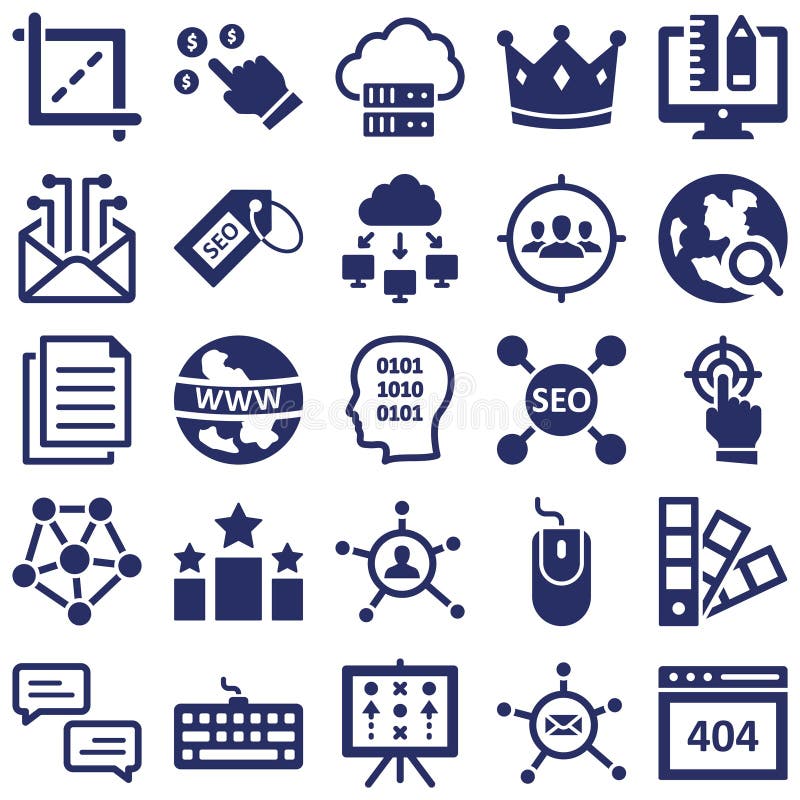Web and Optimization Isolated Vector Icons Set Which Can Easily Modify or Editable Stock Vector ...