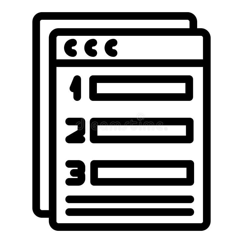 Web Order Icon Outline Vector. Online Form Stock Vector - Illustration ...