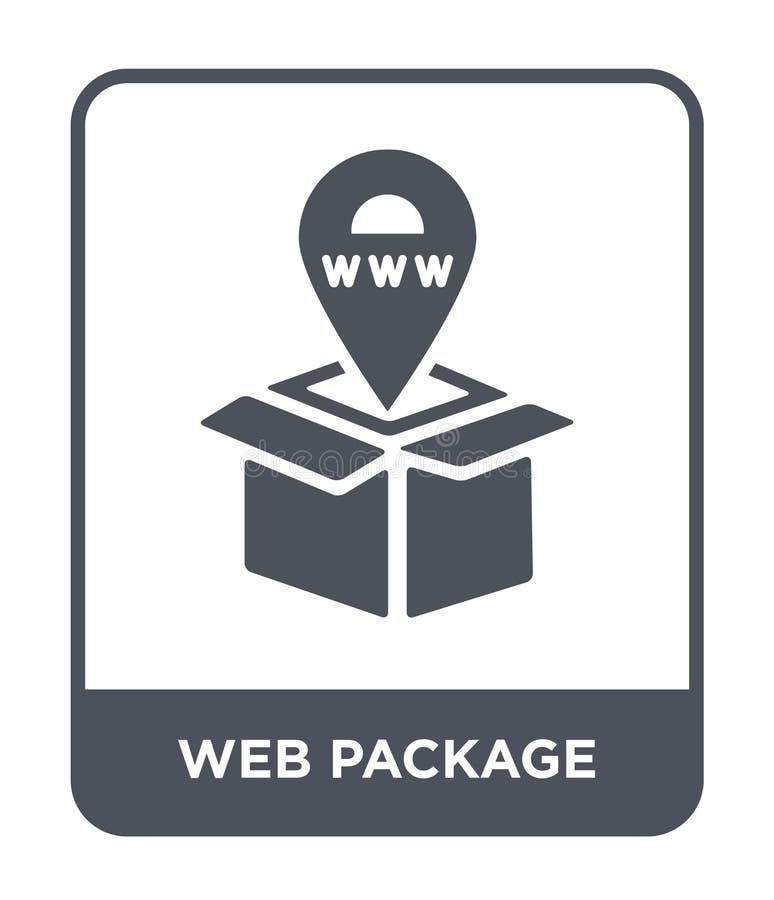 Web Package Icon in Trendy Design Style. Web Package Icon Isolated on ...