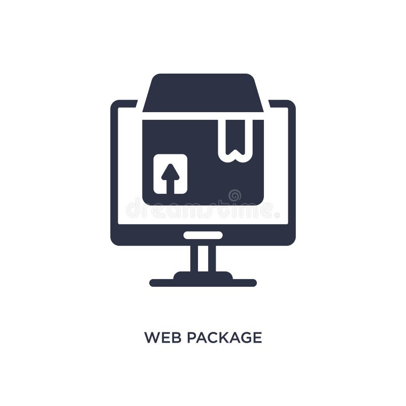Web Package Icon on White Background. Simple Element Illustration from ...