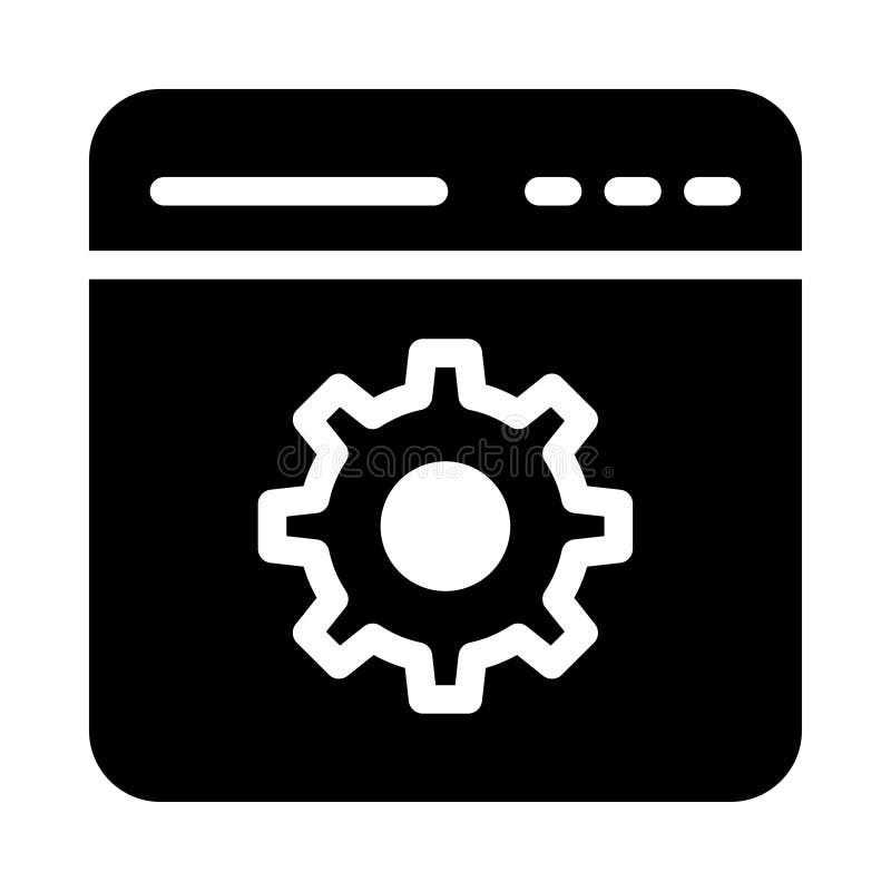 Page Setting Vector Glyph Flat Icon Stock Illustration - Illustration ...