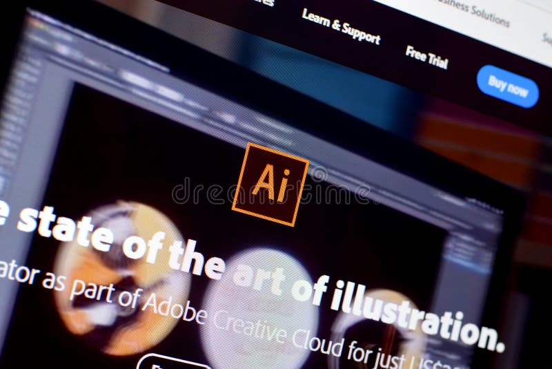 Web Page of Adobe Illustrator Product on Official Website on the ...