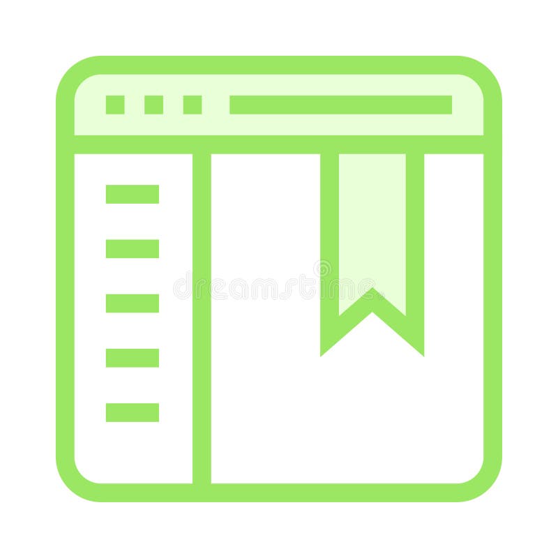 Web Page Bookmark Color Line Icon Stock Illustration - Illustration of ...