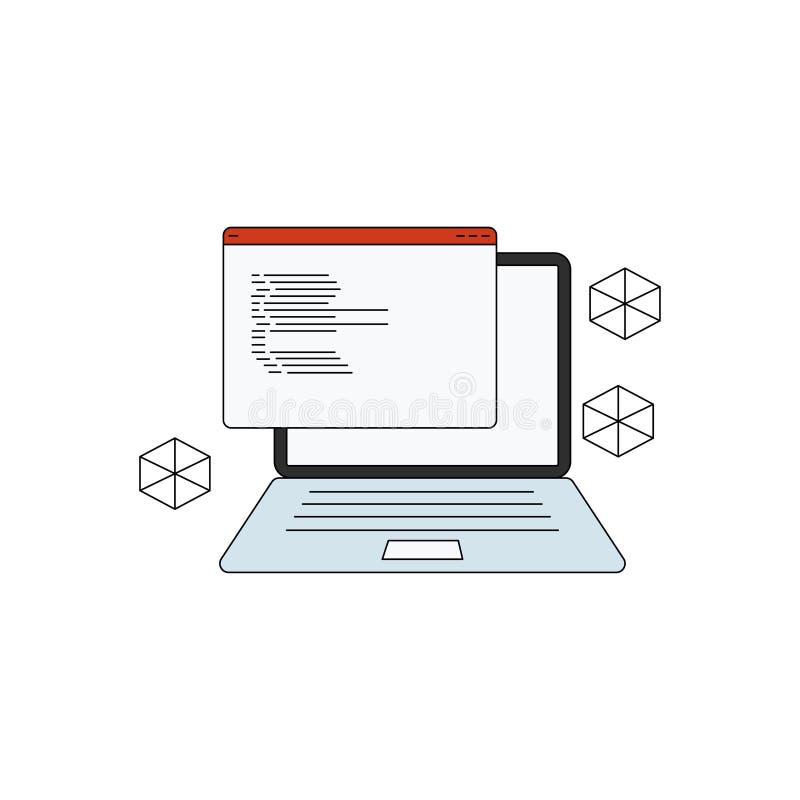 The Web Page Contains a Lot of Information Stock Vector - Illustration ...