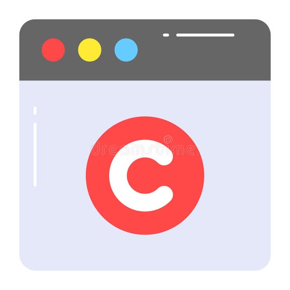 Web Page with Copyright Sign, Website Copyright Vector Stock Vector ...