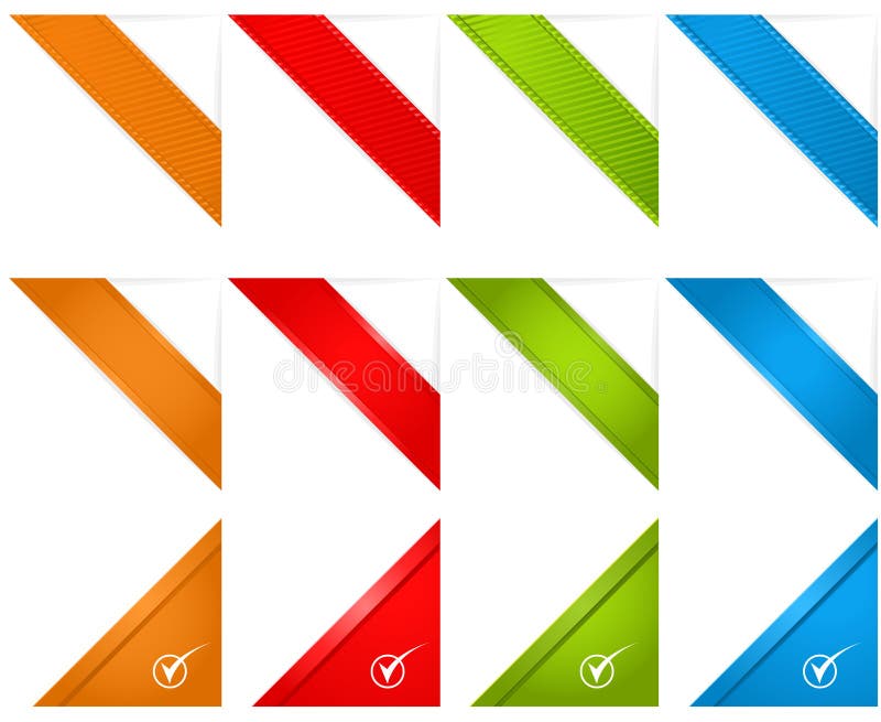 Web Page Corner Ribbons stock vector. Illustration of satin - 18509624