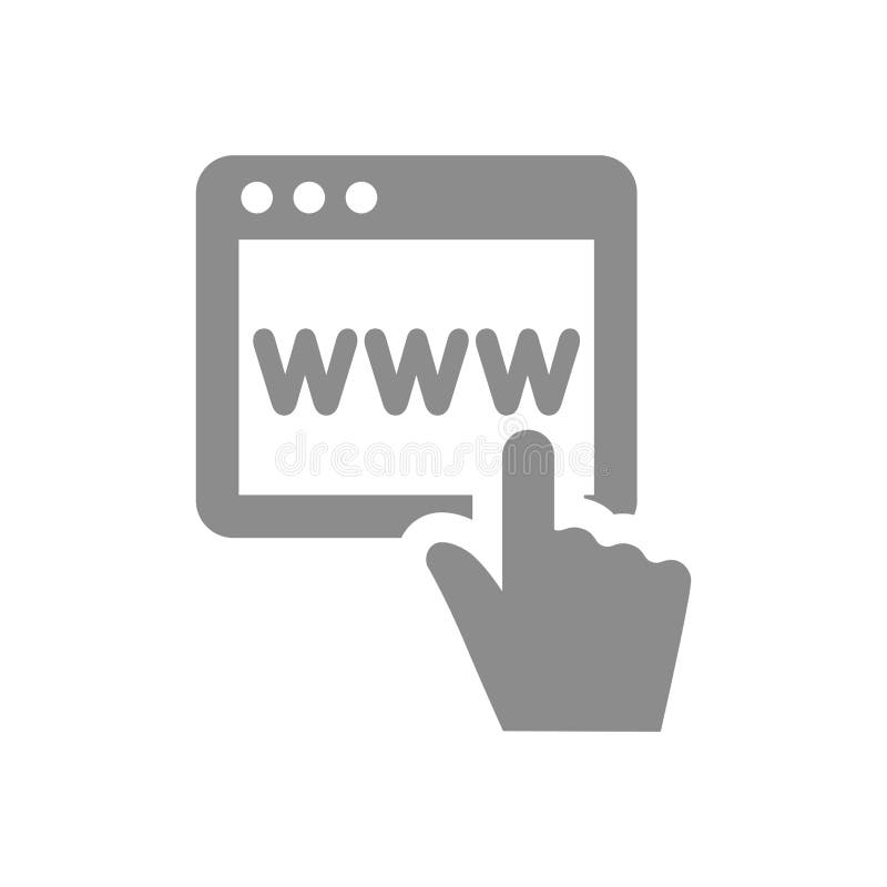 Web Page with Cursor Hand Vector Icon Stock Vector - Illustration of ...