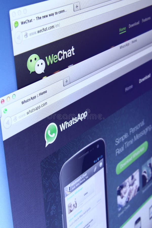 Web Page De WhatsApp WeChat E De WeChat Imagem Editorial - Imagem de ...