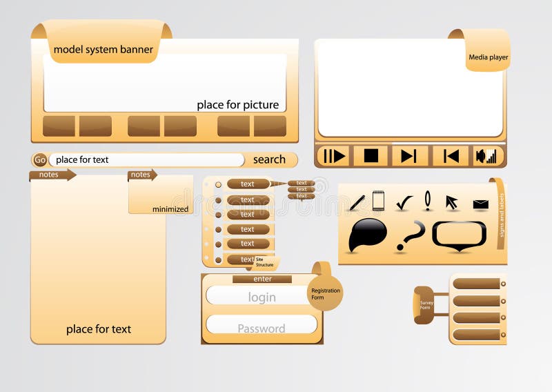 Web page design stock illustration. Illustration of element - 19435940