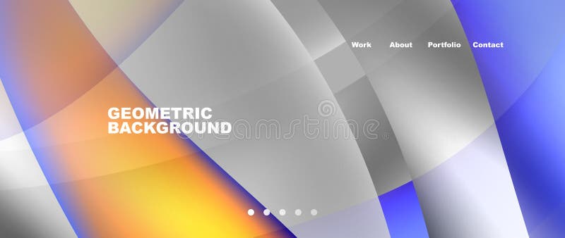 Web Page Design with Geometric Elements - Circle and Wave. Techno Art ...