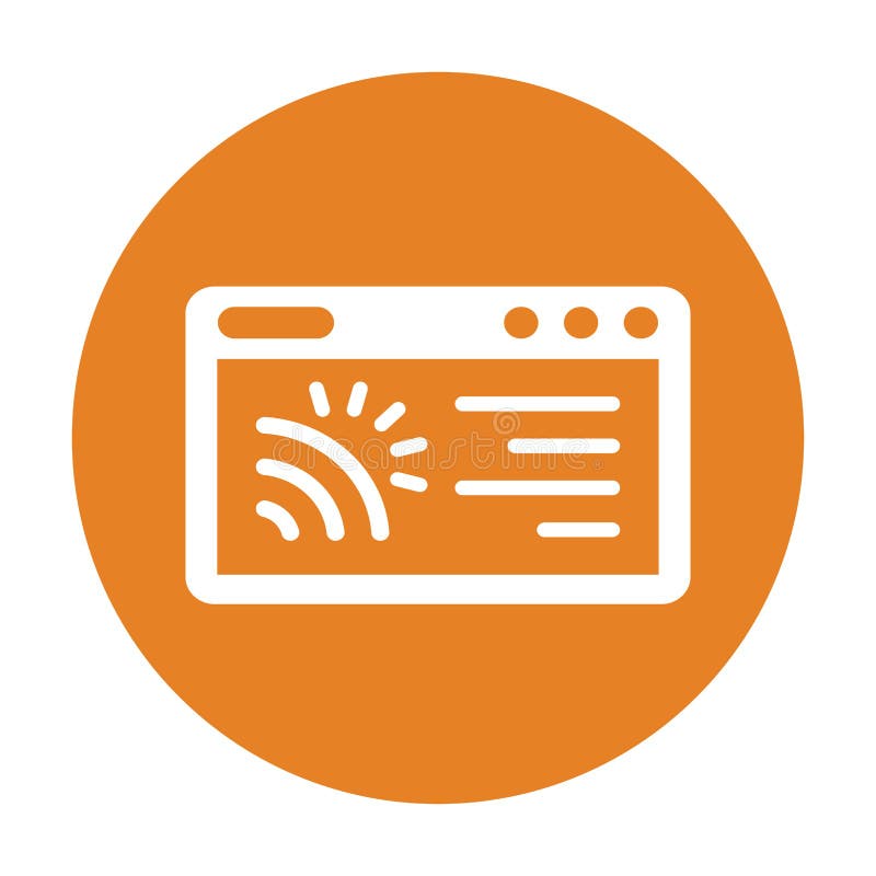 Web Page Design Icon / Orange Vector Stock Vector - Illustration of ...