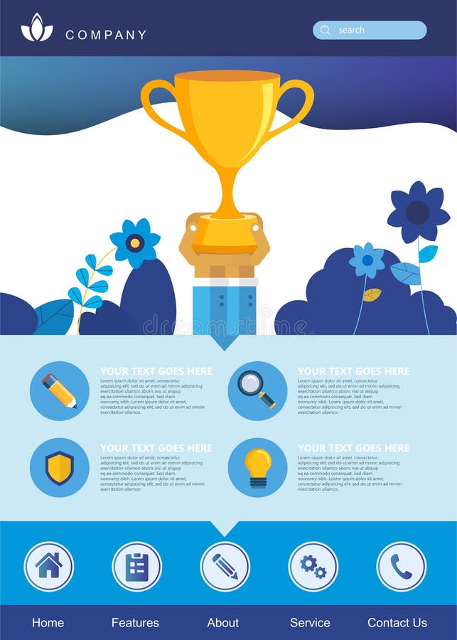 Web Page Design Template for Business Plan, Analysis and Statistics ...