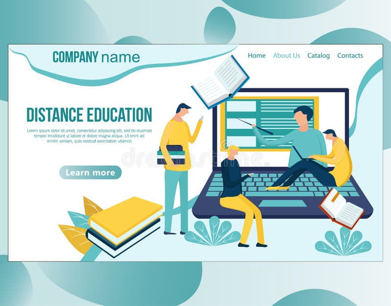 Web Page Design Template for Online Education, Distance Courses, E ...