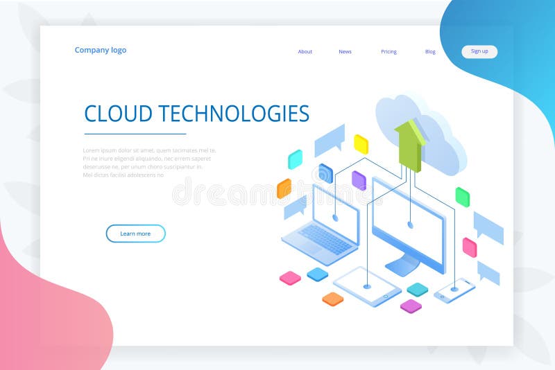 Web Page Design Templates Cloud Computing Concept. Isometric Cloud ... Web Page Design Templates Cloud Computing Concept. Isometric Cloud ...