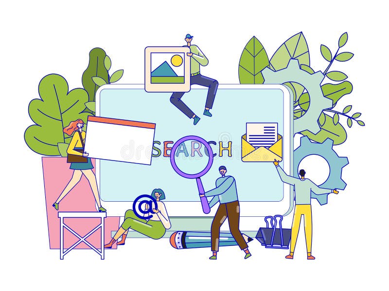 Web Page Development Concept, Tiny People Create Website, Team of ...