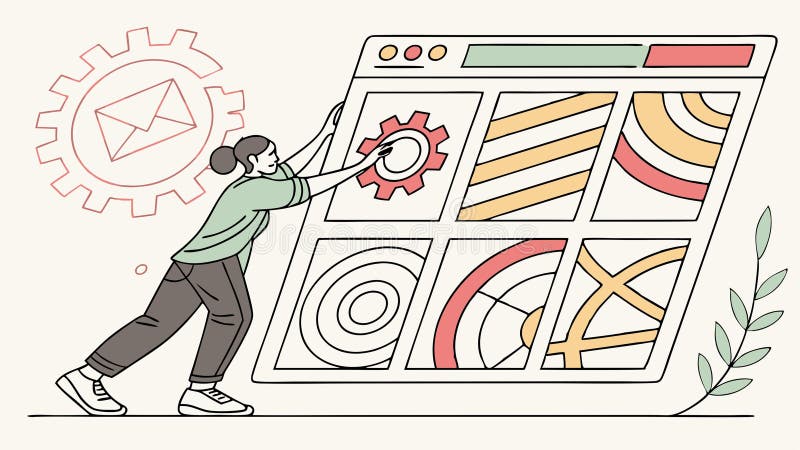 Web Page Development Process with Gears, Vector Design Generative AI ...