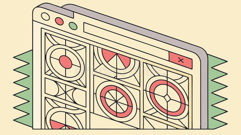 Web Page Displaying Abstract Gears Interface, Vector Design Generative AI Stock Vector ...