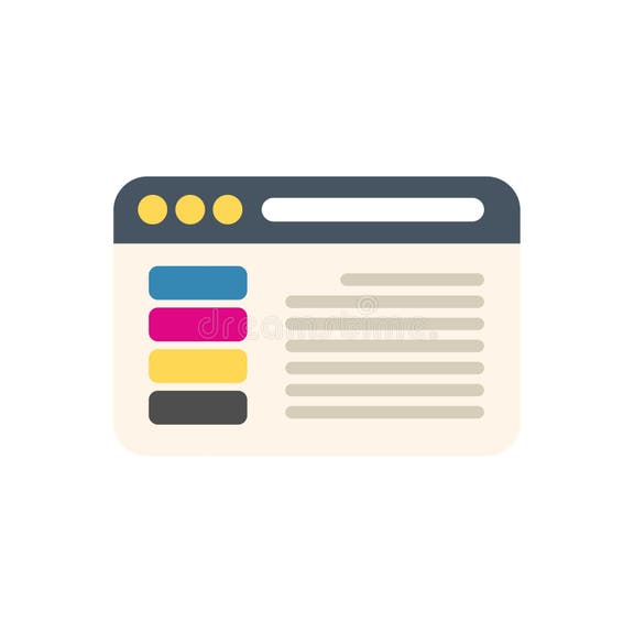 Web Page Displaying Programming Code with Buttons and Menu Bar Stock ...