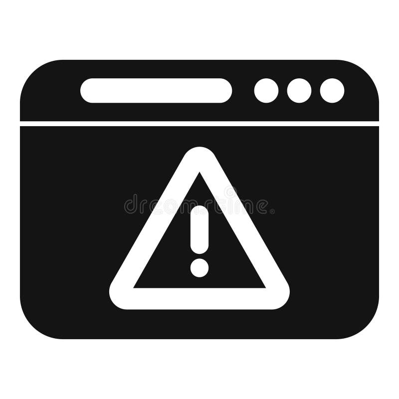 Web Page Displaying Warning Icon Sign Stock Vector - Illustration of ...