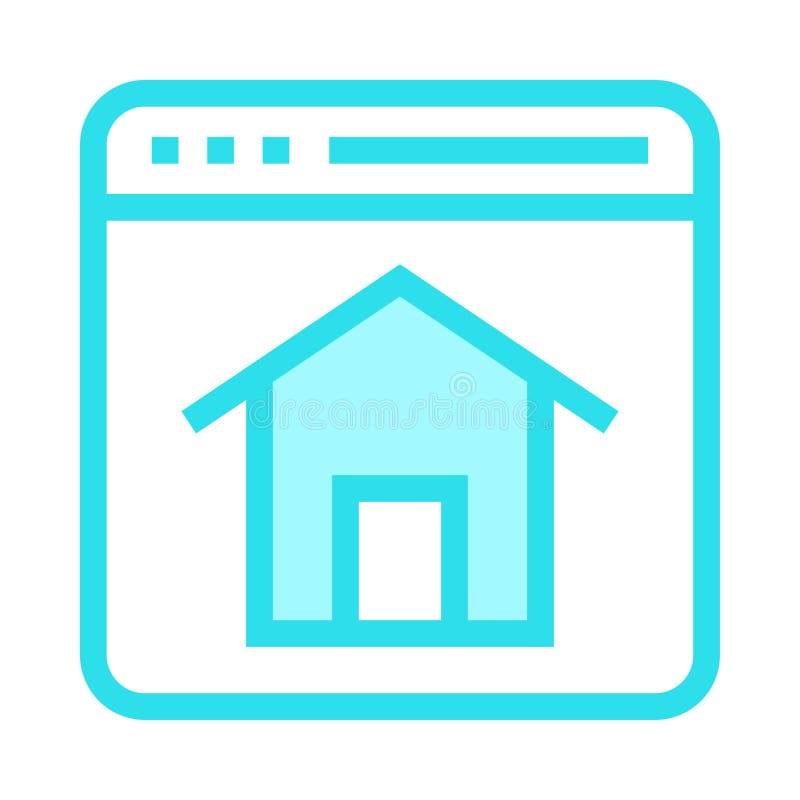 Web Page Home Color Line Icon Stock Illustration - Illustration of ...