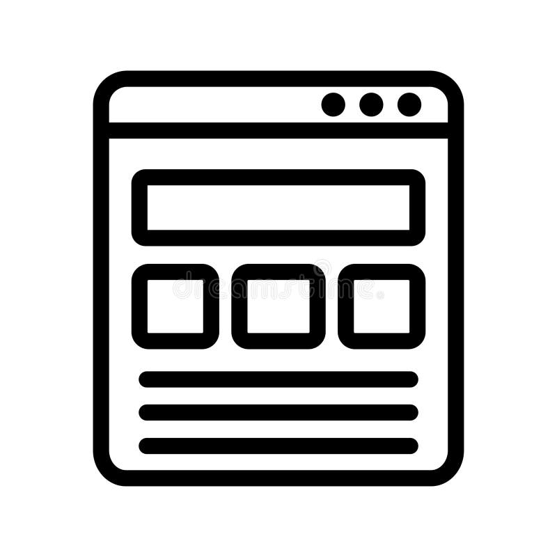 Web page icon stock vector. Illustration of page, template - 369344185