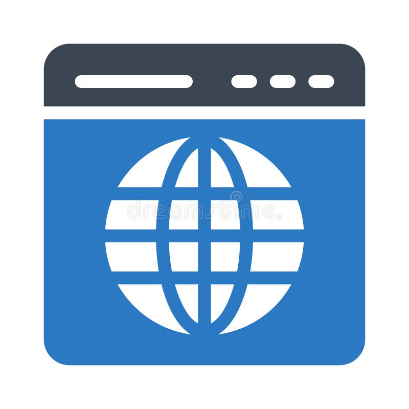 Web Page Glyph Colour Vector Icon Stock Vector - Illustration of ...