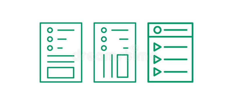 Web Page Icon Set. Edit Line Logo. Note Vector Illustation. Stock ...