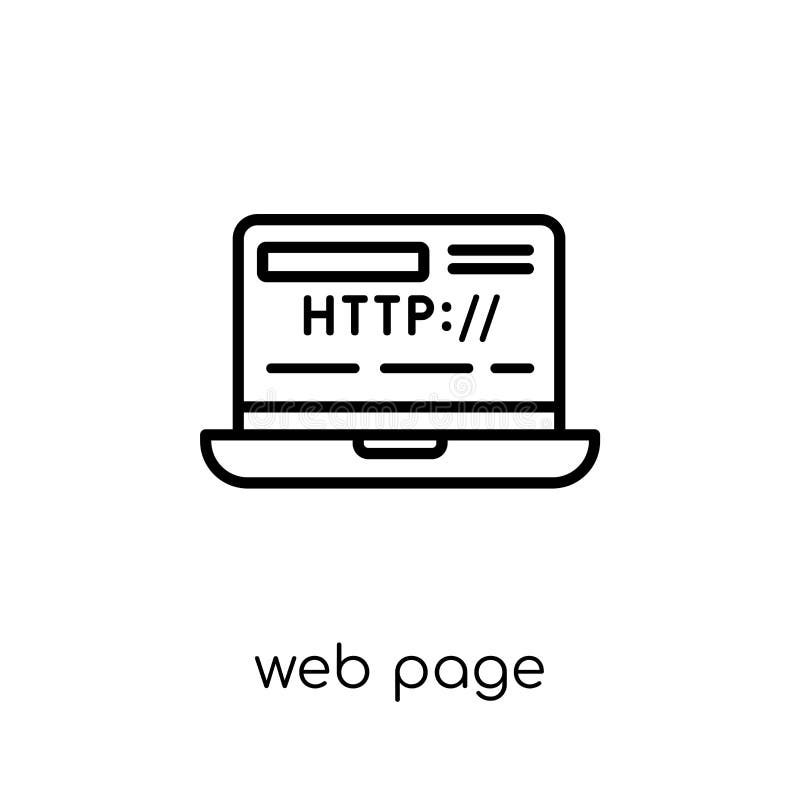 Web Page Icon. Trendy Modern Flat Linear Vector Web Page Icon on Stock ...