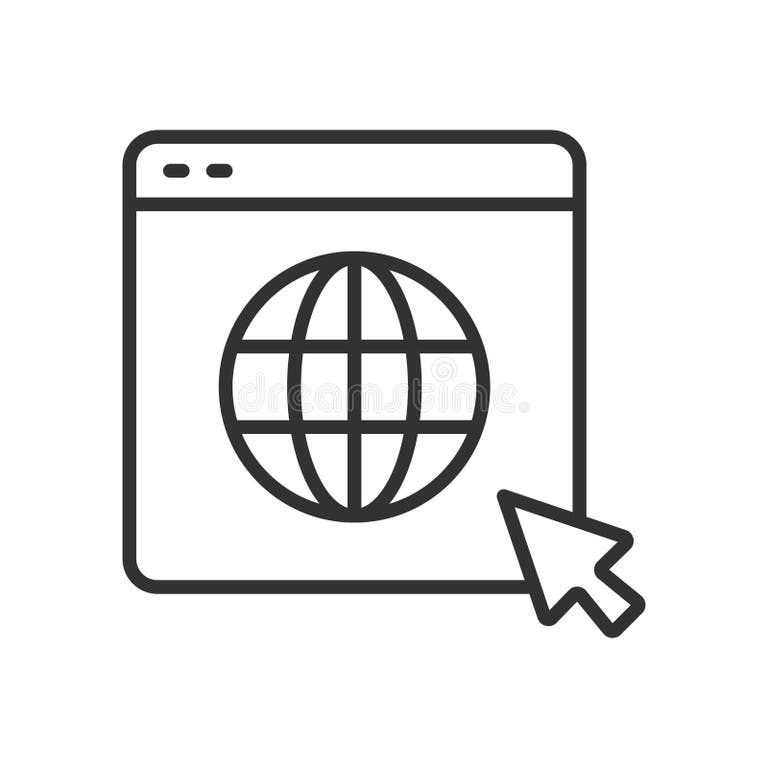 Web Page Internet, Icon in Line Design. Web, Page, Internet, Website, Online, Design, Browser on ...