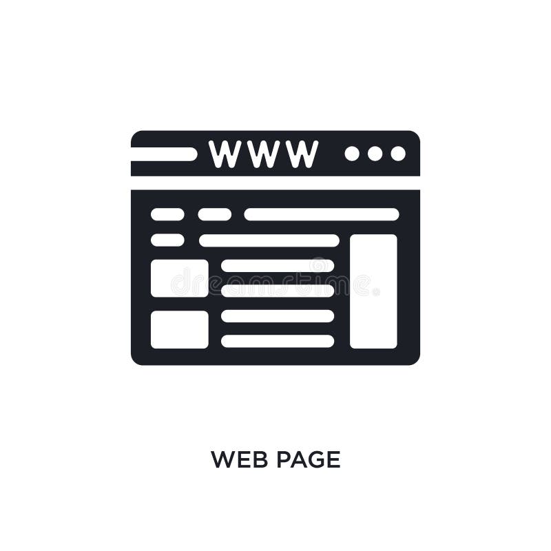 Web Page Isolated Icon. Simple Element Illustration from Programming ...