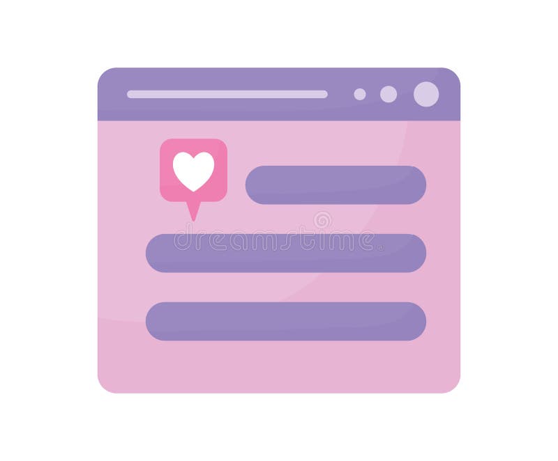 Web page isolated stock vector. Illustration of social - 212805412