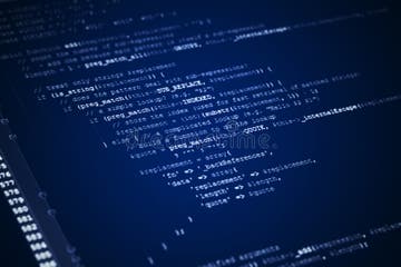 Web Page Javascript Code on Computer Monitor Stock Illustration ...