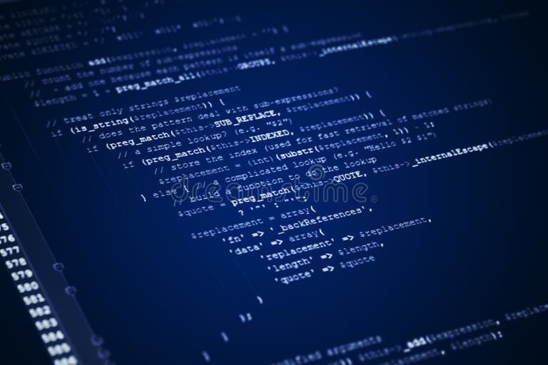 Web Page Javascript Code on Computer Monitor Stock Illustration ...