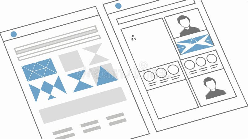 Web Page Layout Template, Website Design and UI Vector Design ...