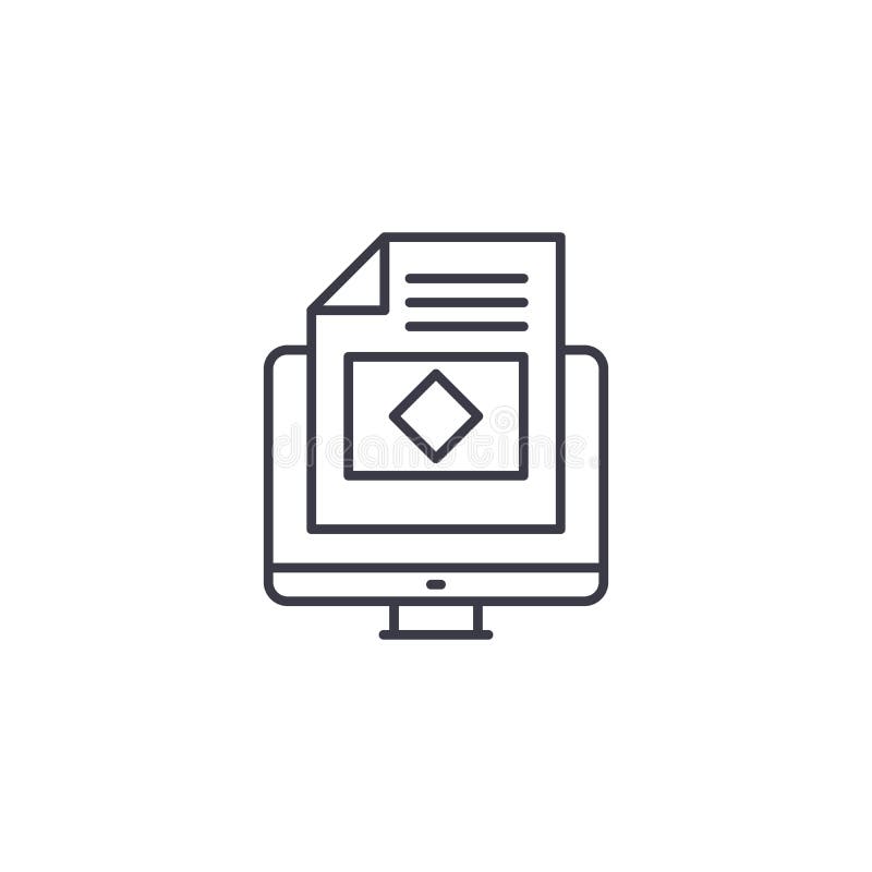 Web Page Linear Icon Concept. Web Page Line Vector Sign, Symbol ...