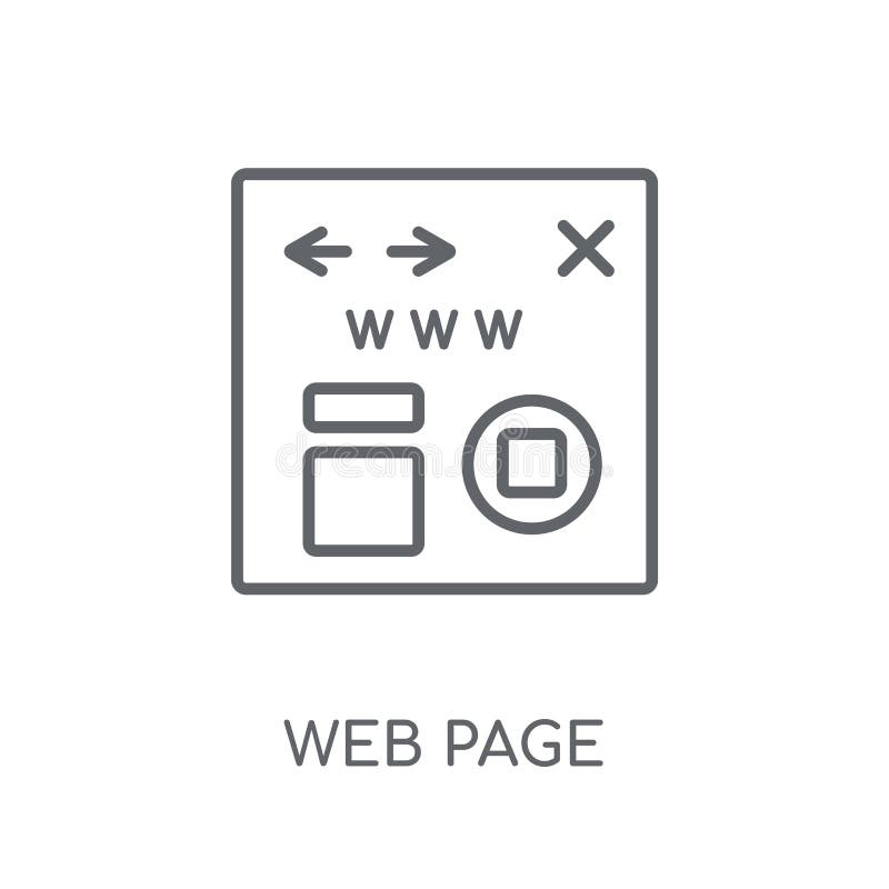 Browser Linear Icon. Modern Outline Browser Logo Concept on Whit Stock ...