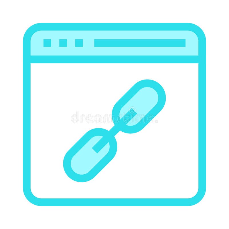 Web Page Link Color Line Icon Stock Illustration - Illustration of ...