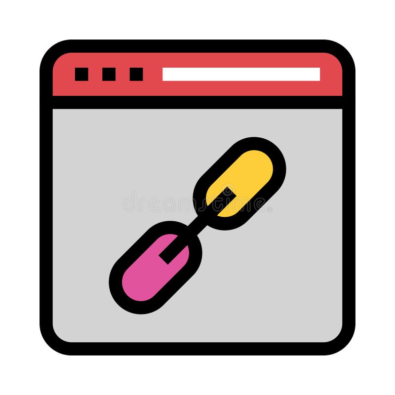 Web Page Link Color Line Icon Stock Illustration - Illustration of ...