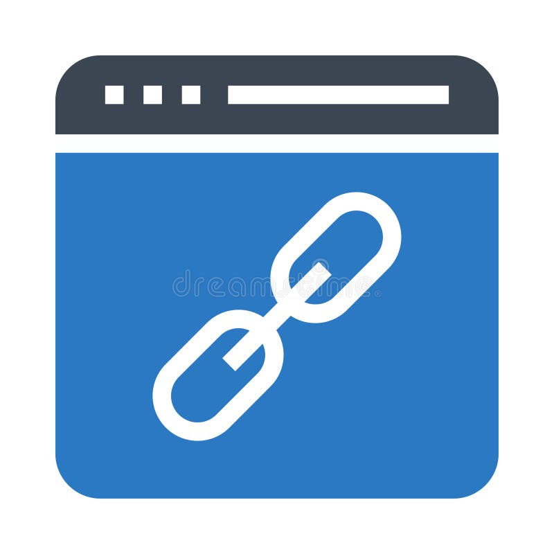 Web Page Link Glyphs Double Color Icon Stock Illustration ...