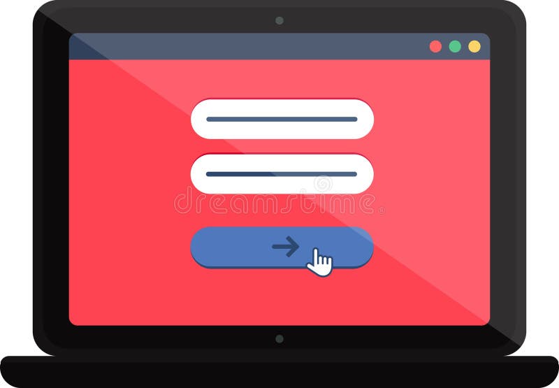 Web Page Menu on Screen of Digital Gadget Stock Vector - Illustration ...