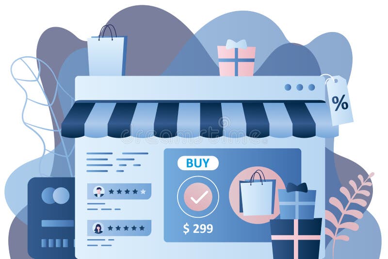 Web Page or Mobile Application of Online Shop Stock Vector ...