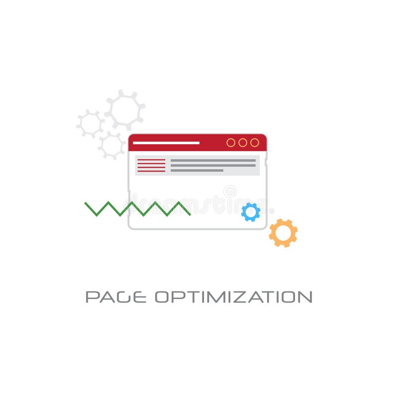 Web Page Optimization Content Management Concept White Background Stock ...