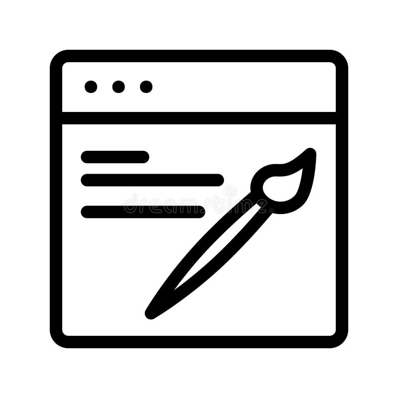 Paint line vector icon stock illustration. Illustration of line - 136980632